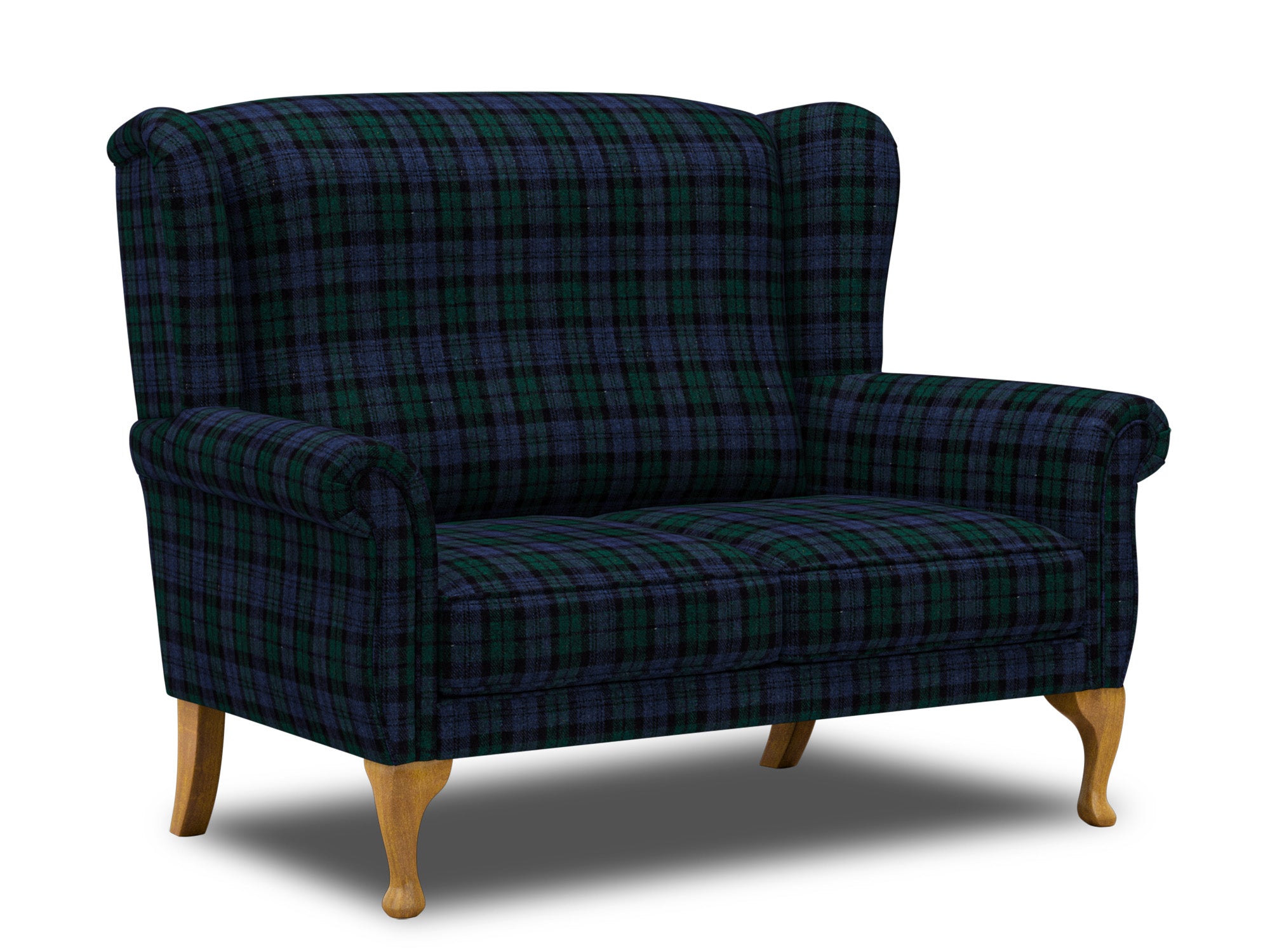 Harris Tweed Tartan Black Harper Compact 2 Seater Sofa – All About Tweed