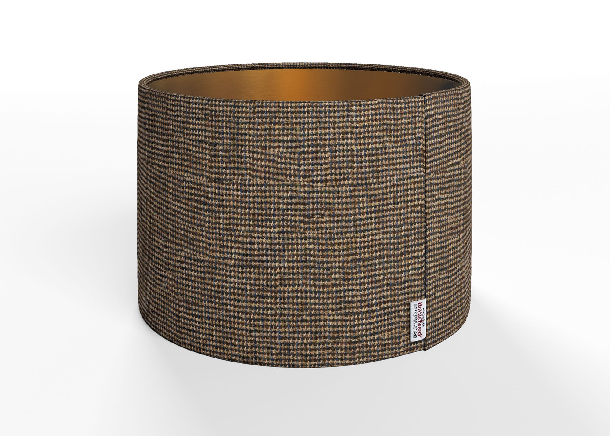 Harris Tweed Drum Lampshade – Fabric Light Shade in Tweed Sorrel – All ...