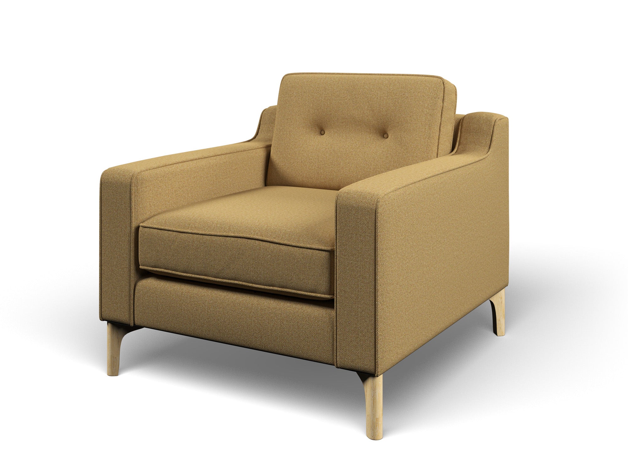 Abraham Moon Herringbone Camel Hug Armchair – All About Tweed