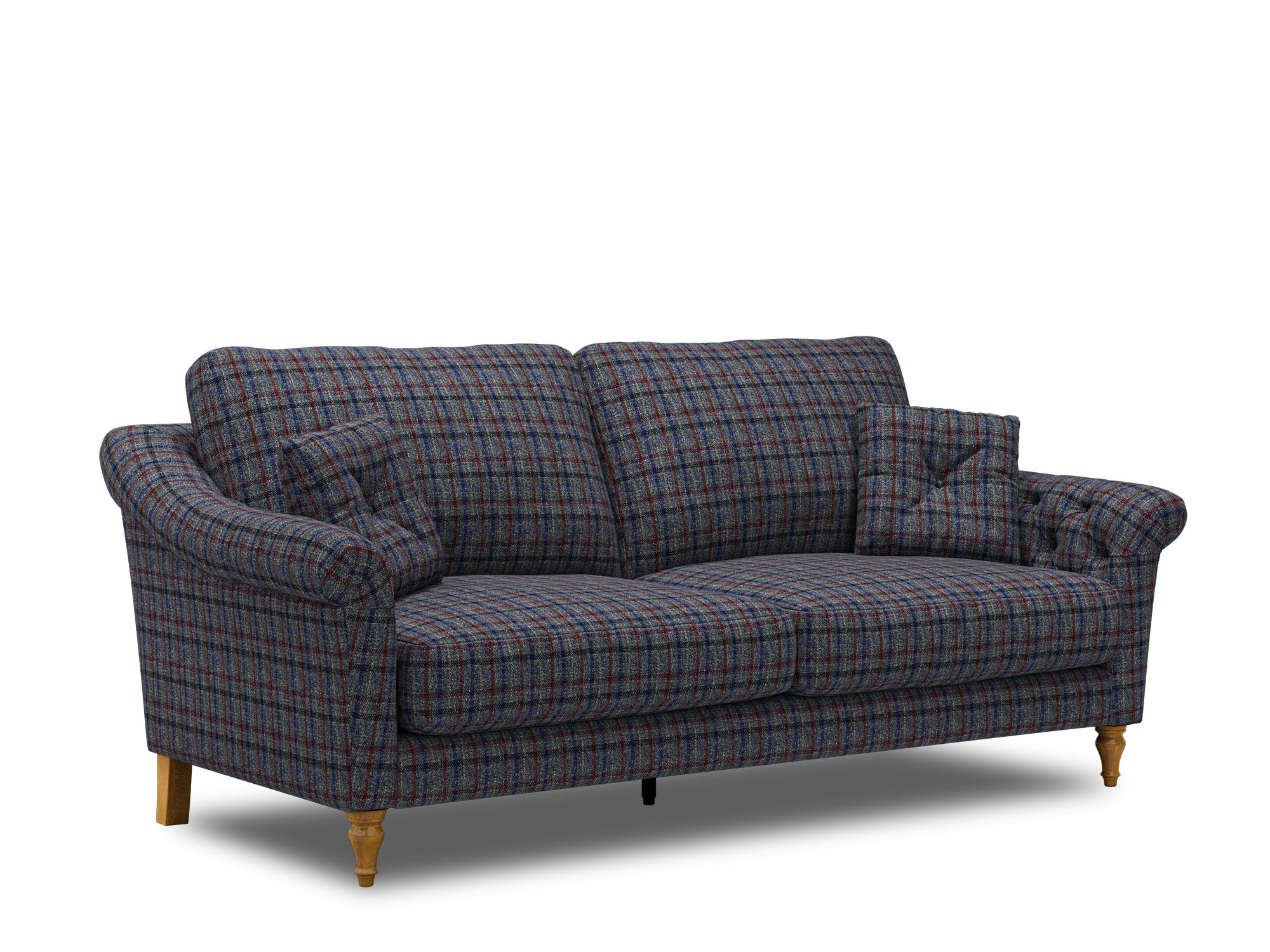 Harris Tweed Check Carbon Dalton Large Sofa – All About Tweed