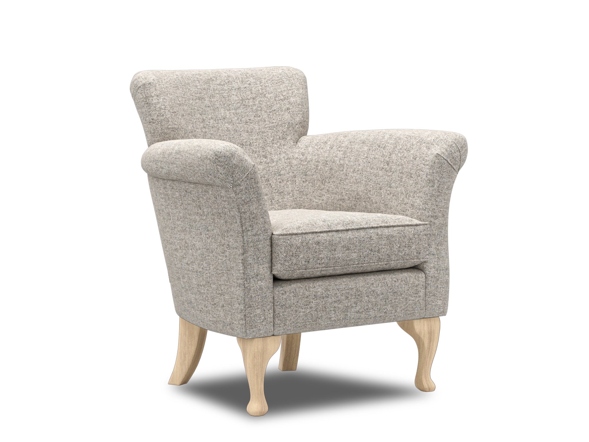Abraham Moon Herringbone Cloud Fabian Armchair – All About Tweed
