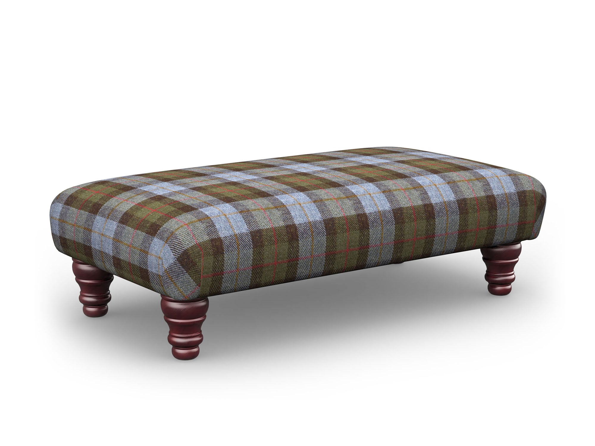 Harris Tweed Check Sky Footstool – All About Tweed