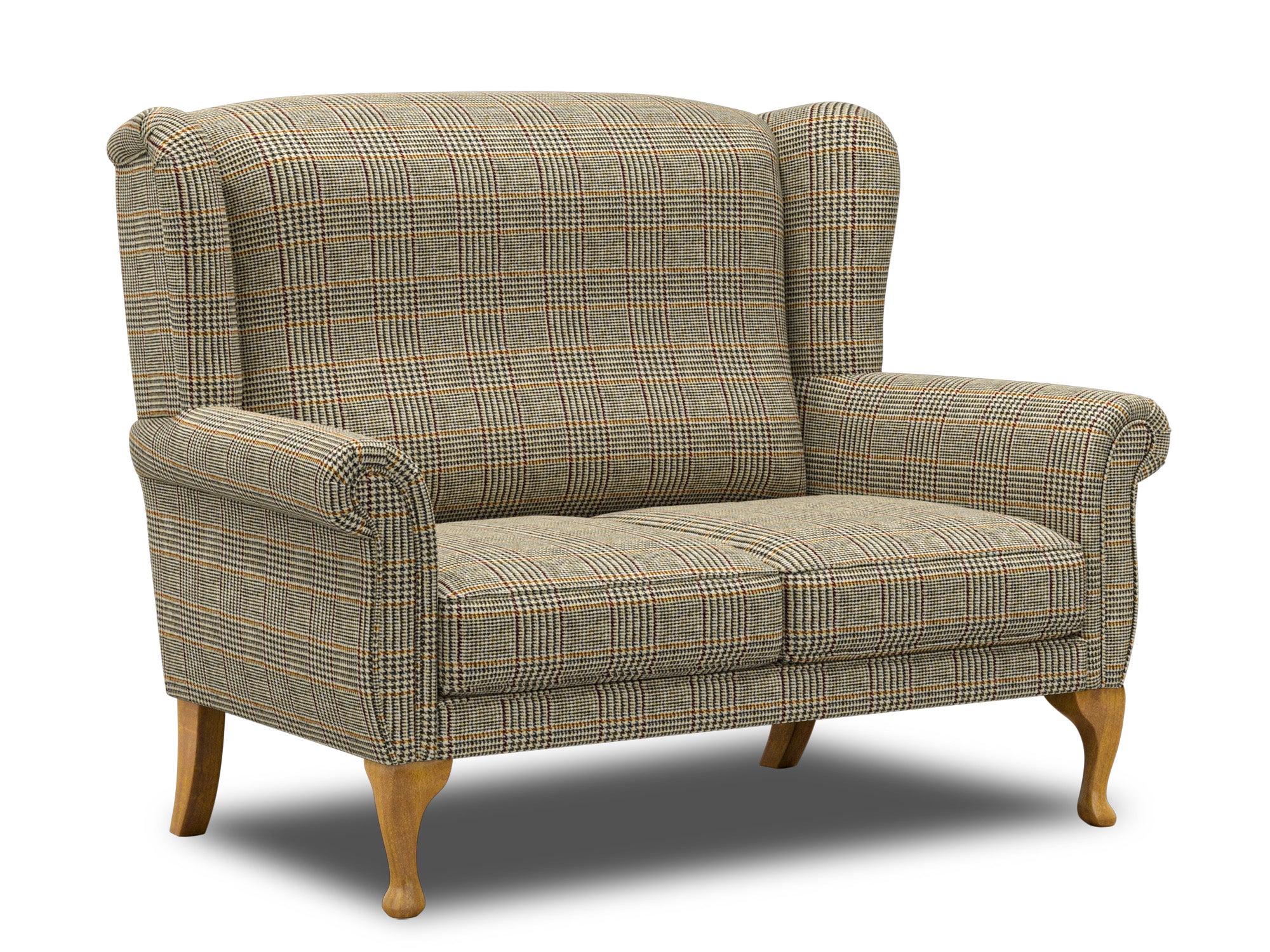 Harris Tweed Dogtooth Bronze Harper Compact 2 Seater Sofa – All About Tweed