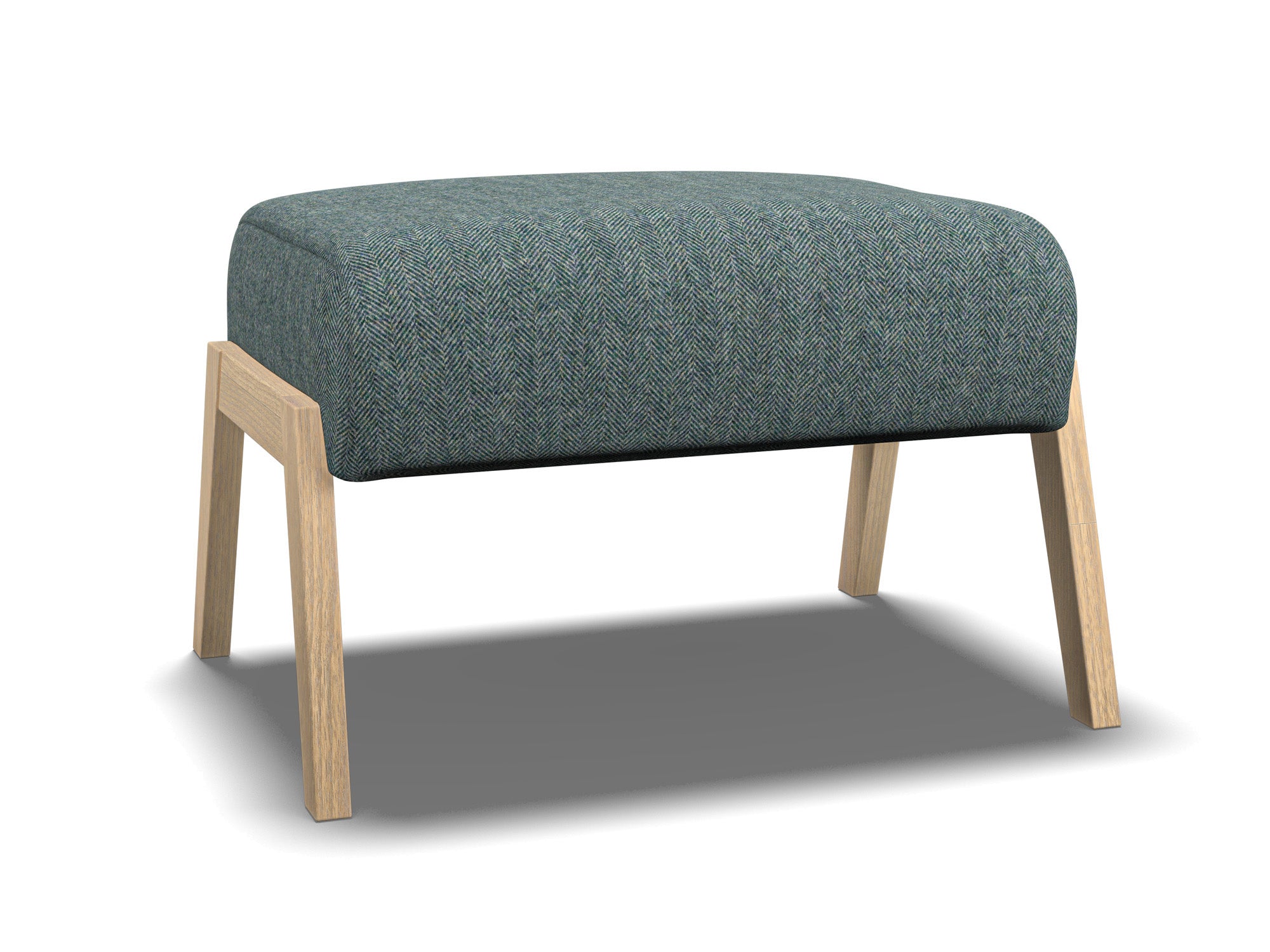 Abraham Moon Herringbone Pine Joran Footstool – All About Tweed
