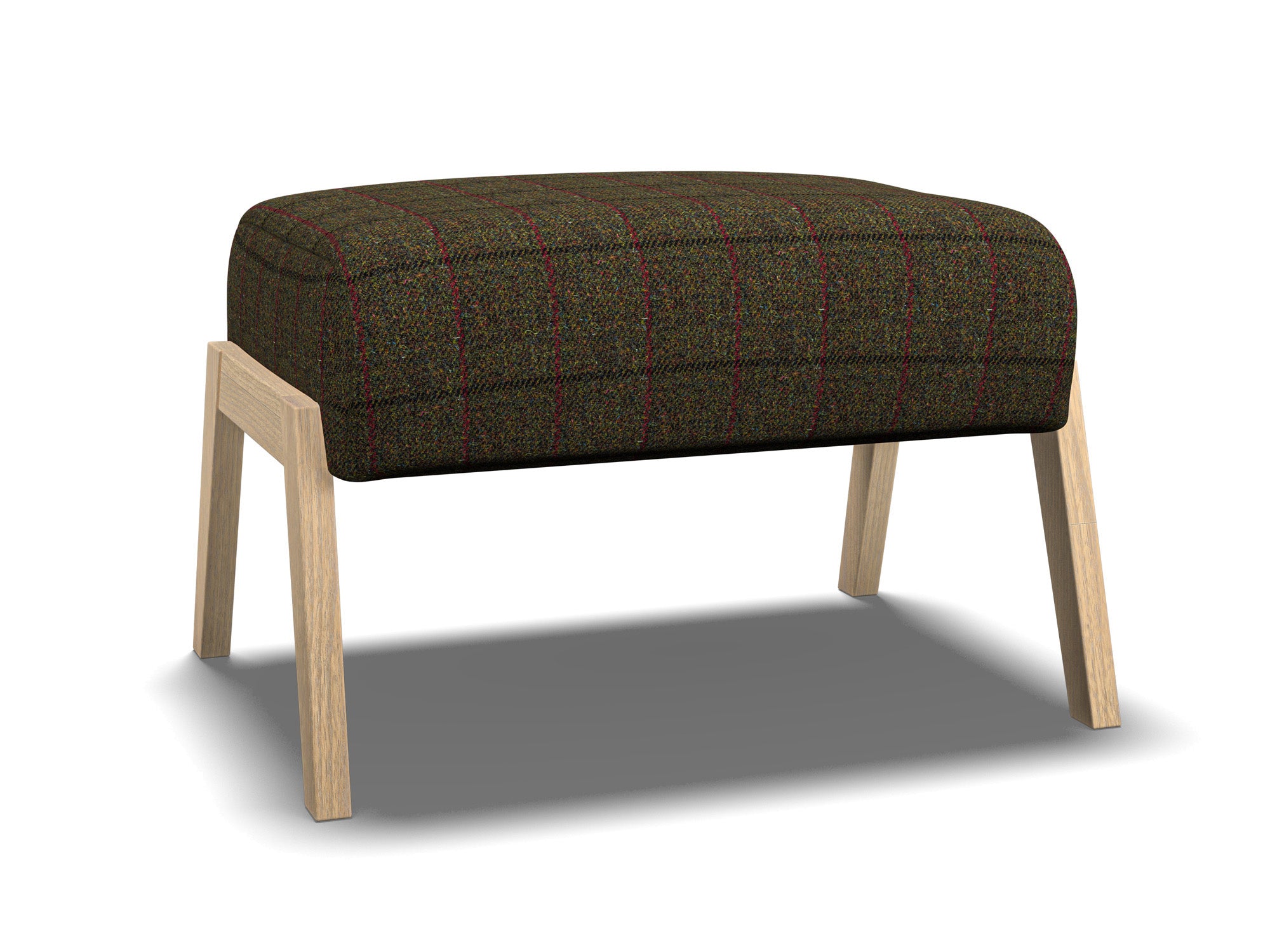 Harris Tweed Check Gorse Joran Footstool – All About Tweed