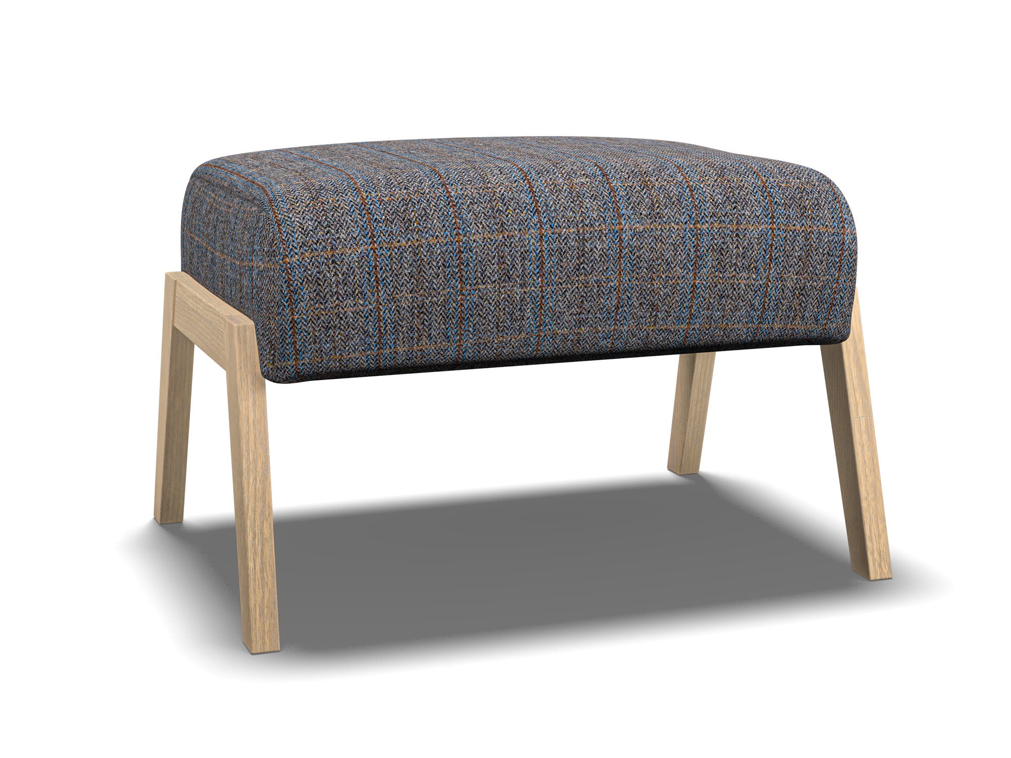 Harris Tweed Herringbone Charcoal Joran Footstool – All About Tweed