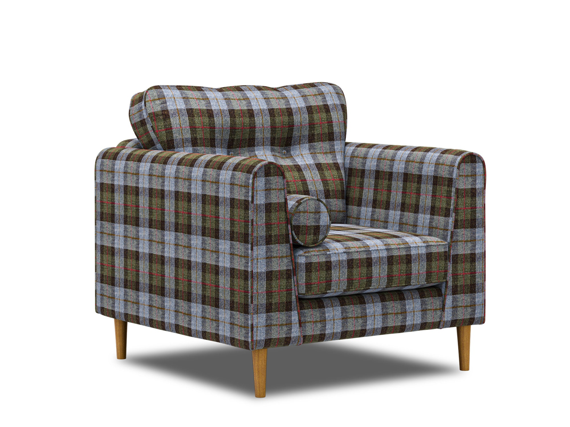 Harris Tweed Check Sky Madison Armchair – All About Tweed