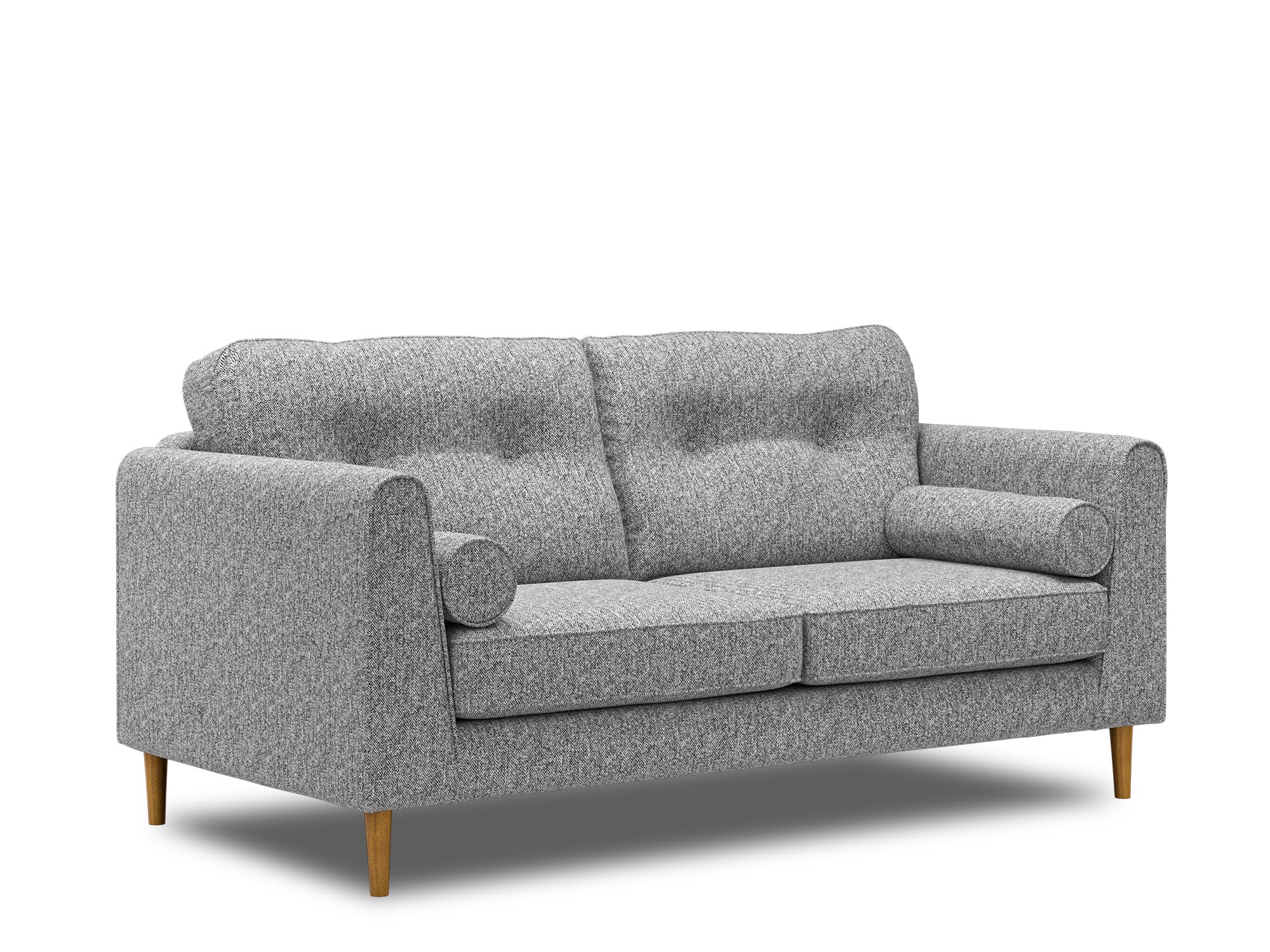 Harris Tweed Herringbone Slate Madison Medium Sofa – All About Tweed
